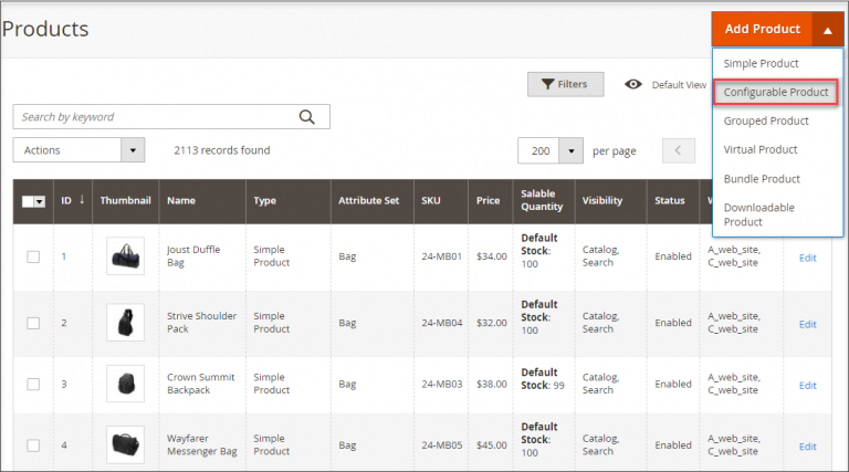 Magento Store Manager